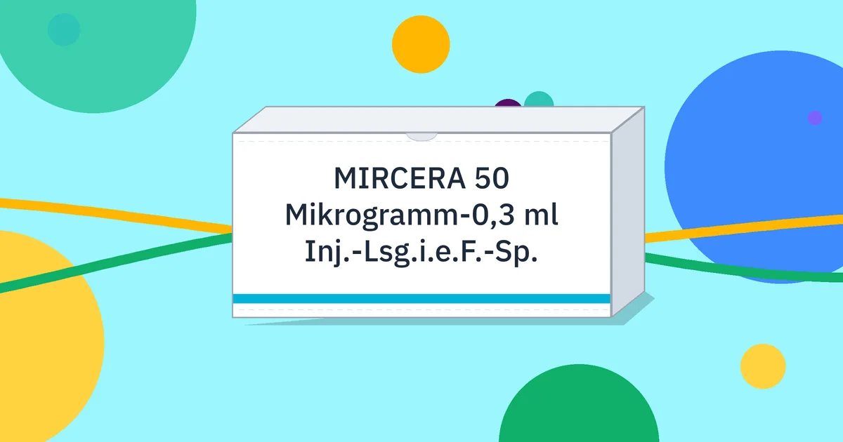 Symbolbild: Packung mit der Aufschrift MIRCERA 50 Mikrogramm-0,3 ml Inj.-Lsg.i.e.F.-Sp. (PZN 16037057) – Verfügbarkeit und Bezug in Apotheken in Frankfurt am Main