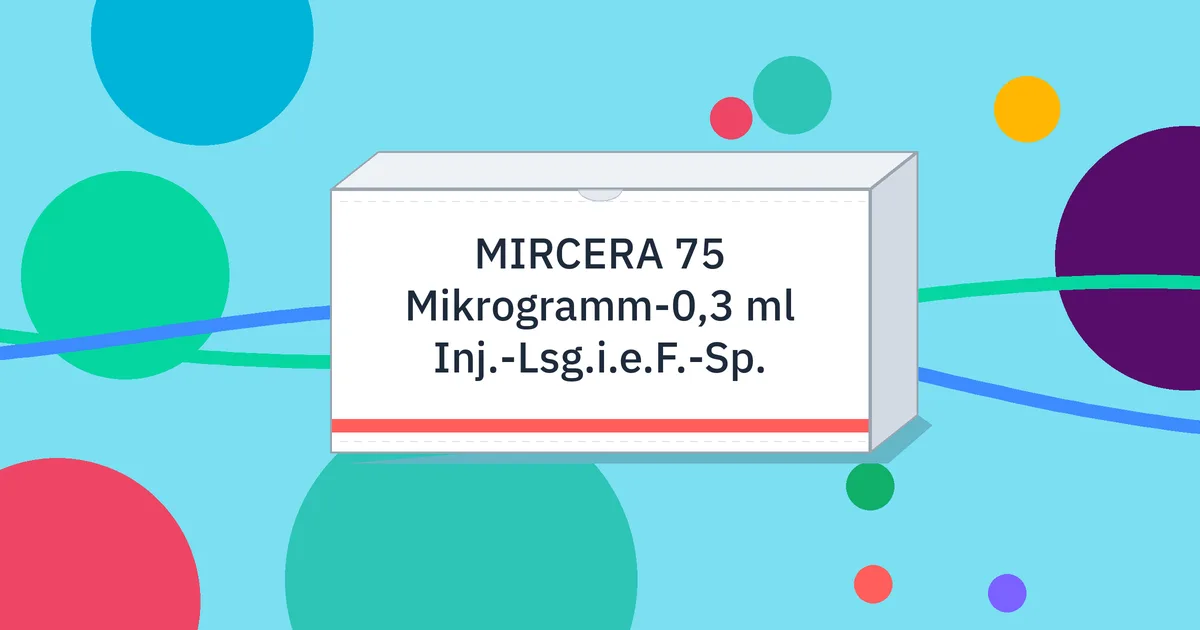 Symbolbild: Packung mit der Aufschrift MIRCERA 75 Mikrogramm-0,3 ml Inj.-Lsg.i.e.F.-Sp. (PZN 16037063) – Verfügbarkeit und Bezug in Apotheken in Frankfurt am Main