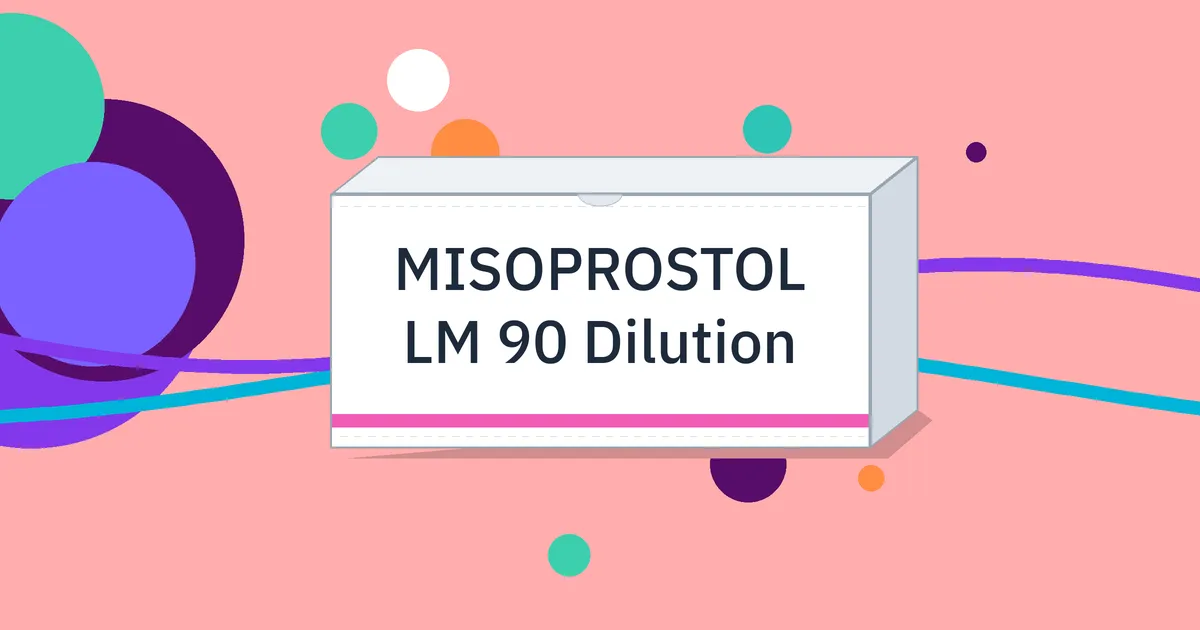 Symbolbild: Packung mit der Aufschrift MISOPROSTOL LM 90 Dilution (PZN 12956933) – Verfügbarkeit und Bezug in Apotheken in Frankfurt am Main