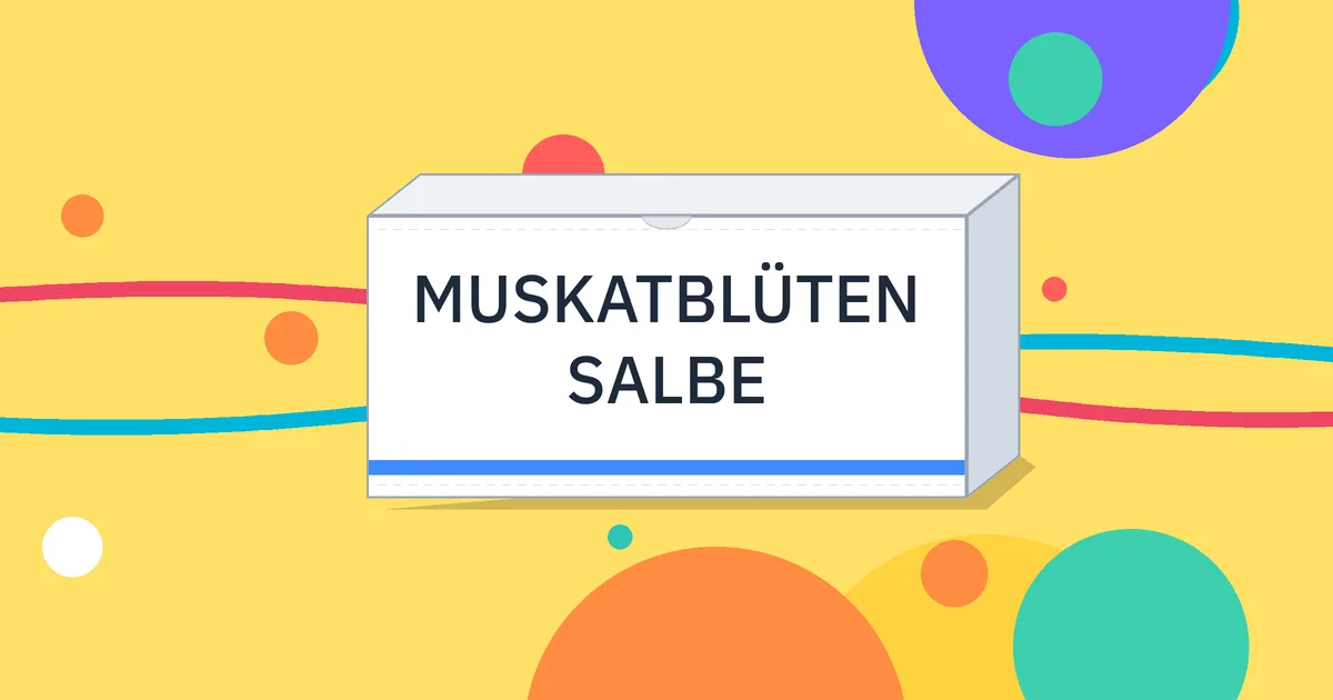 Symbolbild: Packung mit der Aufschrift MUSKATBLÜTEN SALBE (PZN 18173221) – Verfügbarkeit und Bezug in Apotheken in Frankfurt am Main