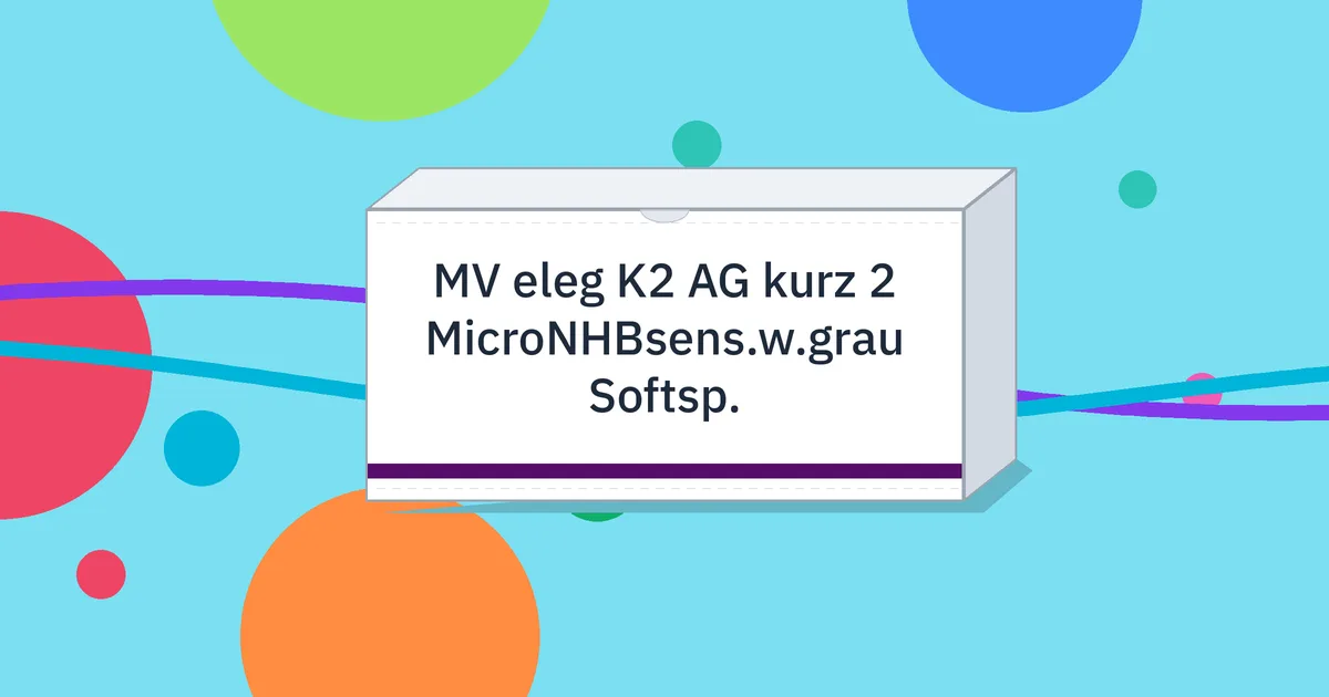Symbolbild: Packung mit der Aufschrift MV eleg K2 AG kurz 2 MicroNHBsens.w.grau Softsp. (PZN 18927401) – Verfügbarkeit und Bezug in Apotheken in Frankfurt am Main