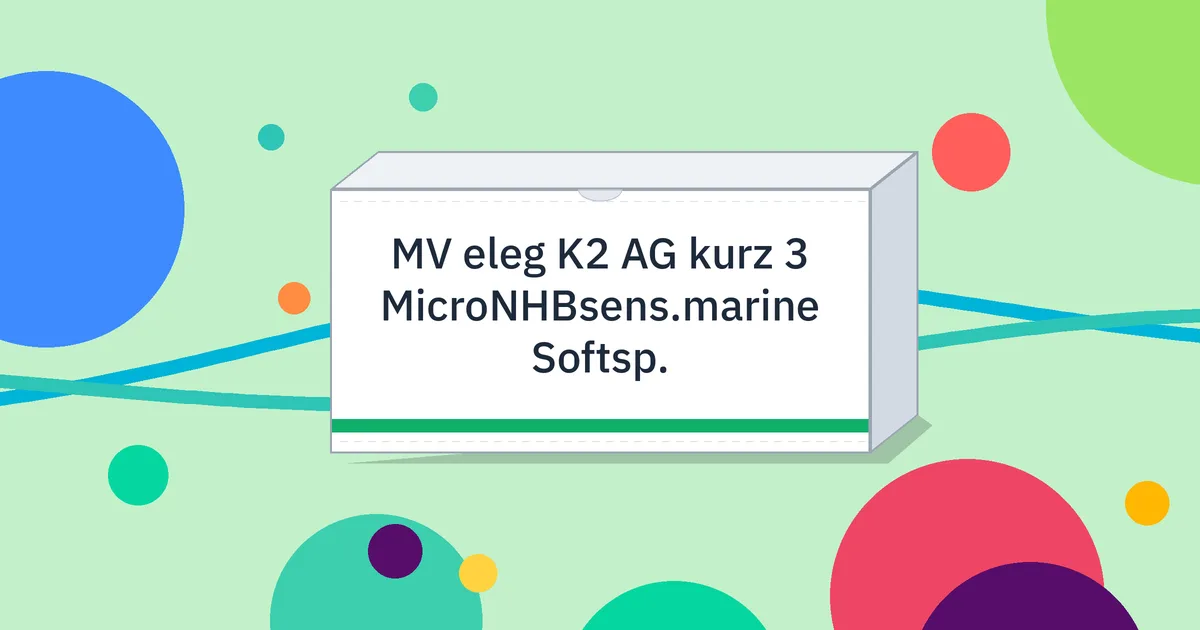 Symbolbild: Packung mit der Aufschrift MV eleg K2 AG kurz 3 MicroNHBsens.marine Softsp. (PZN 15710523) – Verfügbarkeit und Bezug in Apotheken in Frankfurt am Main