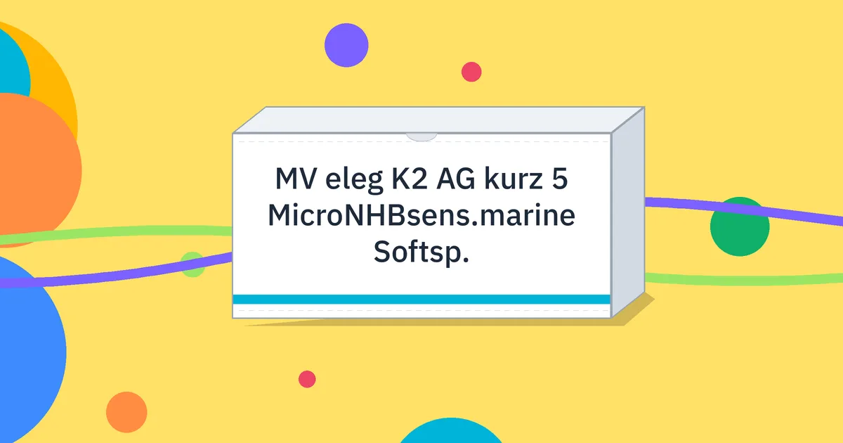 Symbolbild: Packung mit der Aufschrift MV eleg K2 AG kurz 5 MicroNHBsens.marine Softsp. (PZN 15710552) – Verfügbarkeit und Bezug in Apotheken in Frankfurt am Main