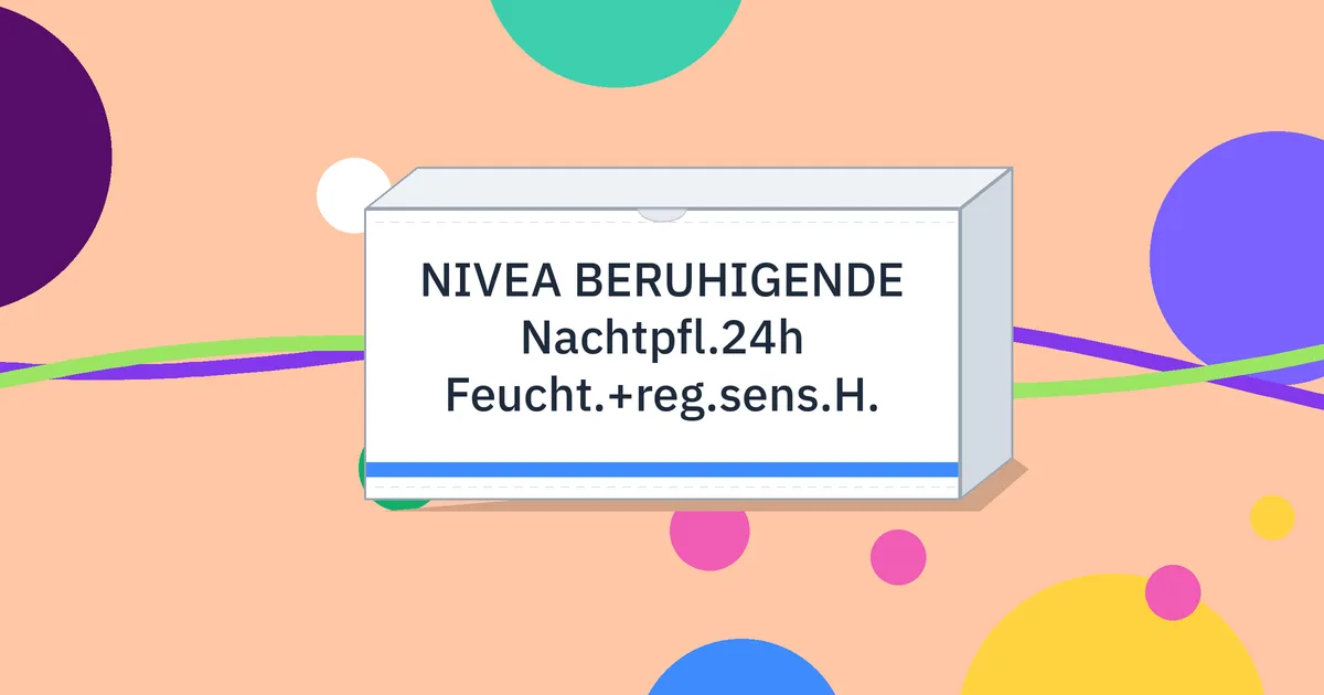 Symbolbild: Packung mit der Aufschrift NIVEA BERUHIGENDE Nachtpfl.24h Feucht.+reg.sens.H. (PZN 17624905) – Verfügbarkeit und Bezug in Apotheken in Frankfurt am Main