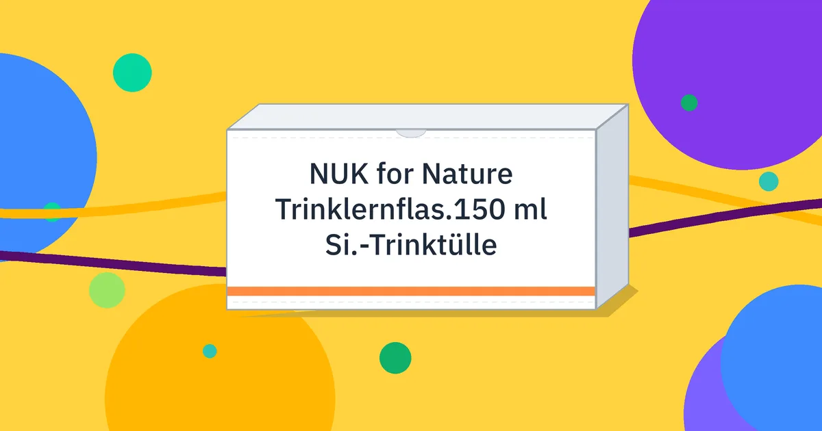 Symbolbild: Packung mit der Aufschrift NUK for Nature Trinklernflas.150 ml Si.-Trinktülle (PZN 18095219) – Verfügbarkeit und Bezug in Apotheken in Frankfurt am Main