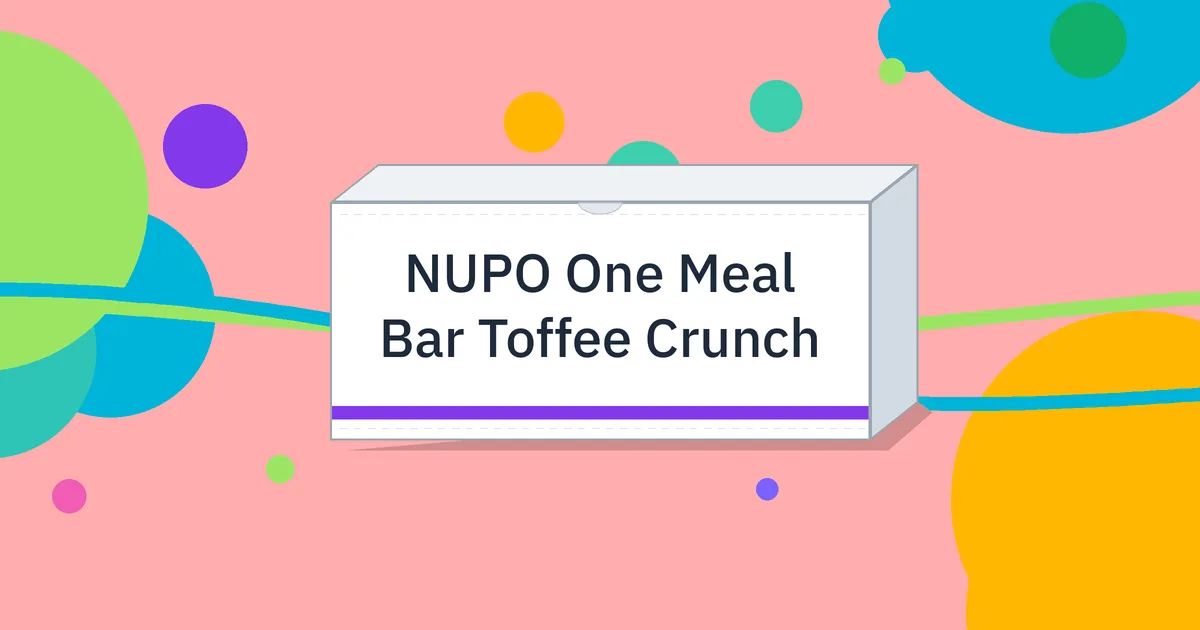 Symbolbild: Packung mit der Aufschrift NUPO One Meal Bar Toffee Crunch (PZN 20895246) – Verfügbarkeit und Bezug in Apotheken in Frankfurt am Main