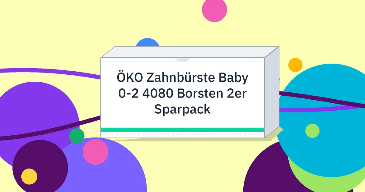 Symbolbild: Packung mit der Aufschrift ÖKO Zahnbürste Baby 0-2 4080 Borsten 2er Sparpack (PZN 19513162) – Verfügbarkeit und Bezug in Apotheken in Frankfurt am Main