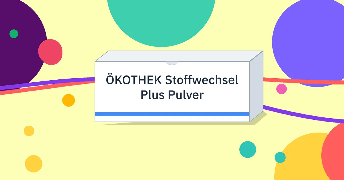 Symbolbild: Packung mit der Aufschrift ÖKOTHEK Stoffwechsel Plus Pulver (PZN 19404208) – Verfügbarkeit und Bezug in Apotheken in Frankfurt am Main