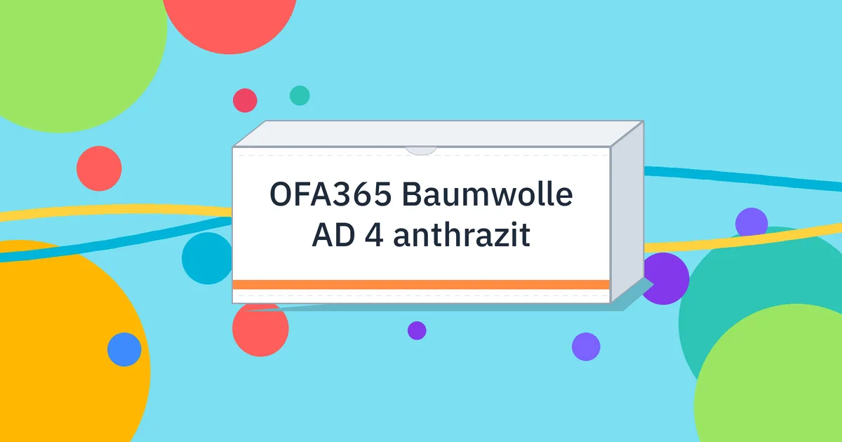 Symbolbild: Packung mit der Aufschrift OFA365 Baumwolle AD 4 anthrazit (PZN 16723781) – Verfügbarkeit und Bezug in Apotheken in Frankfurt am Main