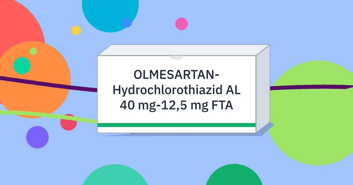 Symbolbild: Packung mit der Aufschrift OLMESARTAN-Hydrochlorothiazid AL 40 mg-12,5 mg FTA (PZN 12572196) – Verfügbarkeit und Bezug in Apotheken in Frankfurt am Main
