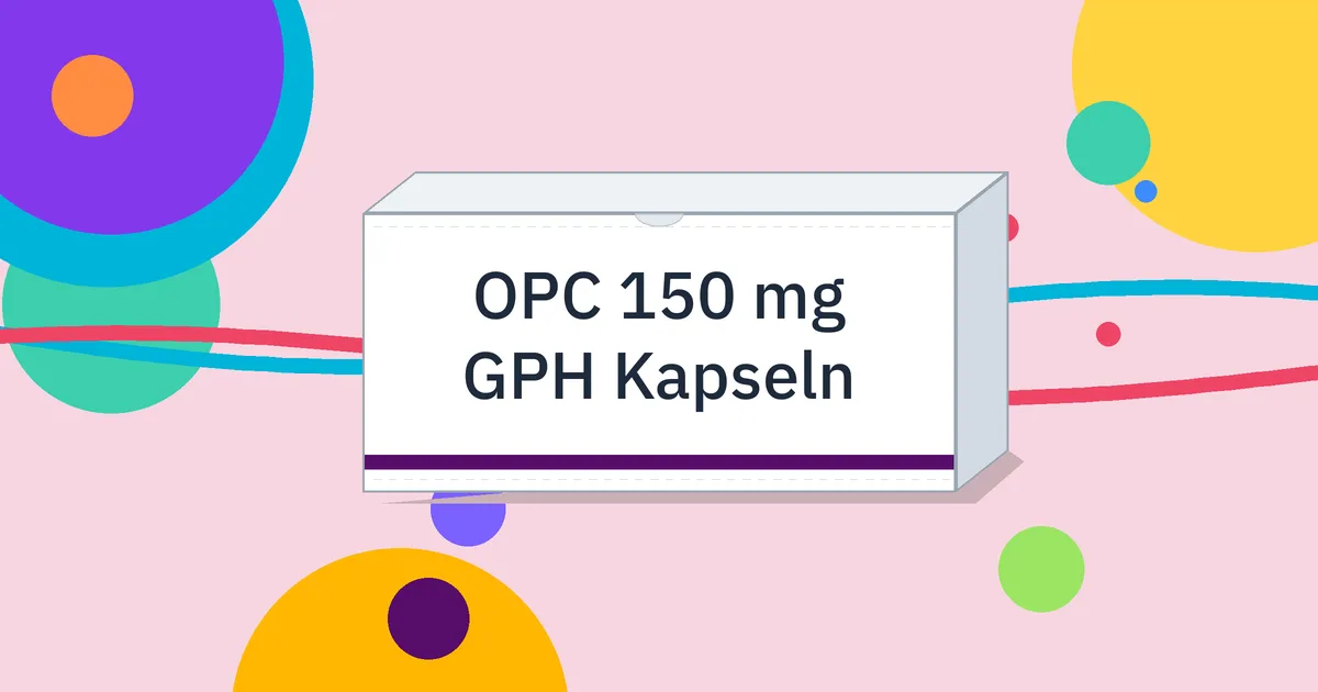 Symbolbild: Packung mit der Aufschrift OPC 150 mg GPH Kapseln (PZN 00897131) – Verfügbarkeit und Bezug in Apotheken in Frankfurt am Main