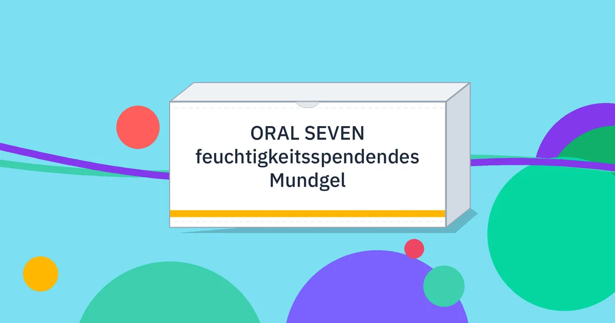 Symbolbild: Packung mit der Aufschrift ORAL SEVEN feuchtigkeitsspendendes Mundgel (PZN 08867721) – Verfügbarkeit und Bezug in Apotheken in Frankfurt am Main