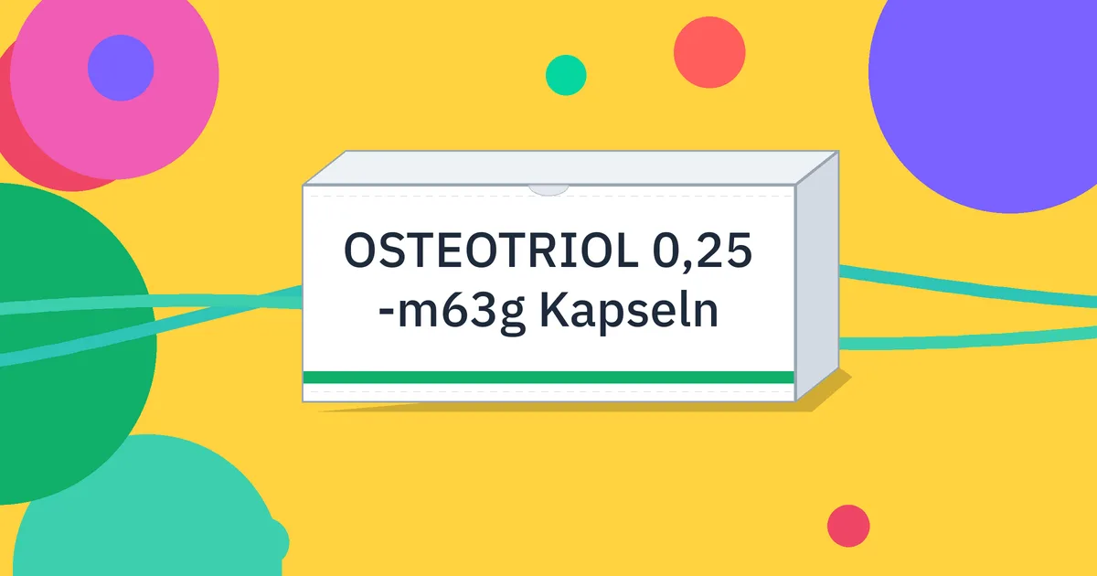 Symbolbild: Packung mit der Aufschrift OSTEOTRIOL 0,25 -m63g Kapseln (PZN 01929519) – Verfügbarkeit und Bezug in Apotheken in Frankfurt am Main