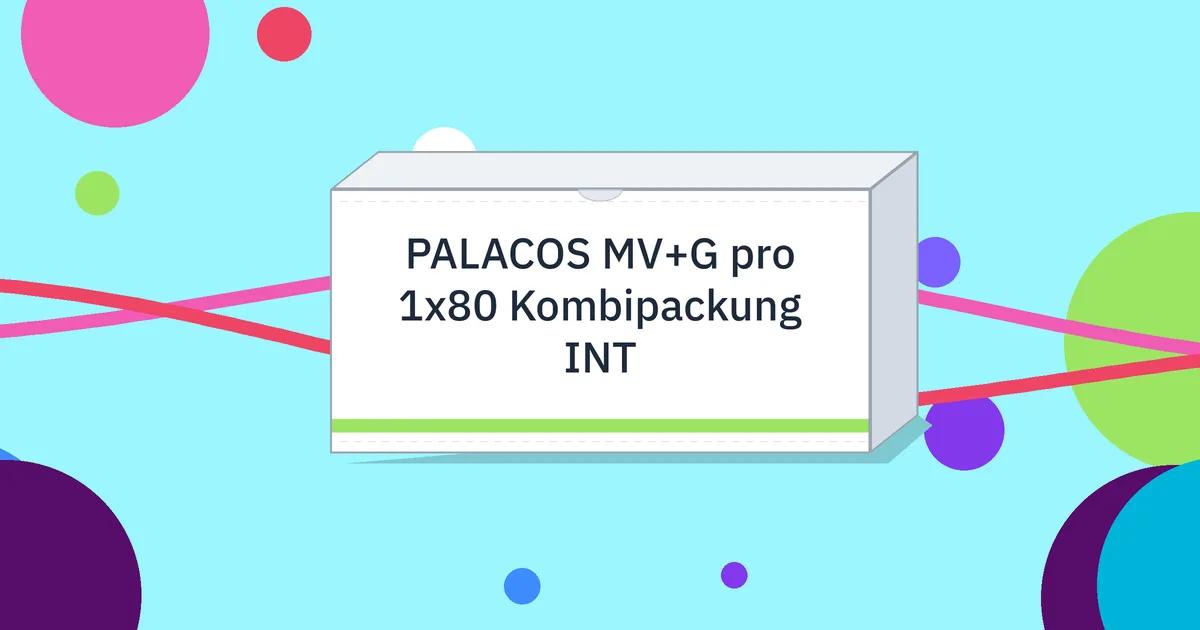 Symbolbild: Packung mit der Aufschrift PALACOS MV+G pro 1x80 Kombipackung INT (PZN 14406131) – Verfügbarkeit und Bezug in Apotheken in Frankfurt am Main