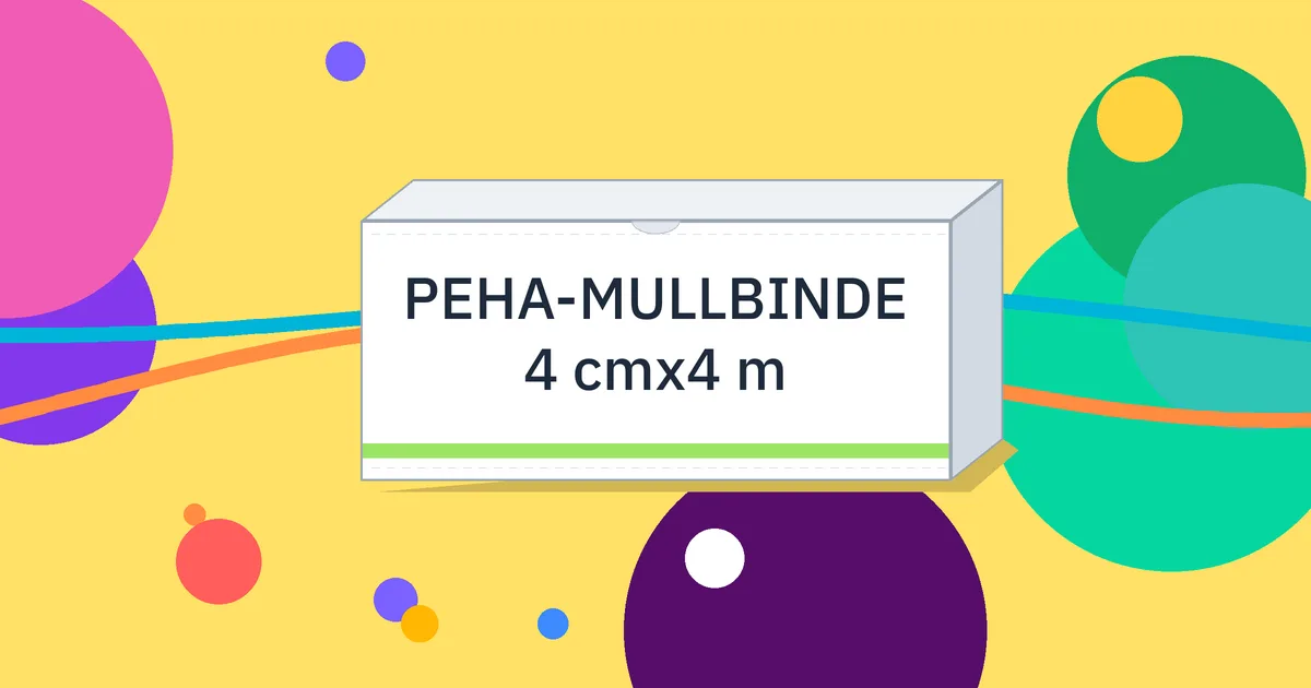 Symbolbild: Packung mit der Aufschrift PEHA-MULLBINDE 4 cmx4 m (PZN 10069234) – Verfügbarkeit und Bezug in Apotheken in Frankfurt am Main