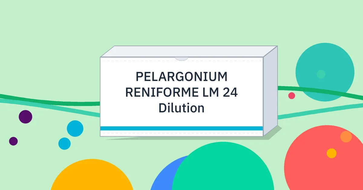 Symbolbild: Packung mit der Aufschrift PELARGONIUM RENIFORME LM 24 Dilution (PZN 13633391) – Verfügbarkeit und Bezug in Apotheken in Frankfurt am Main