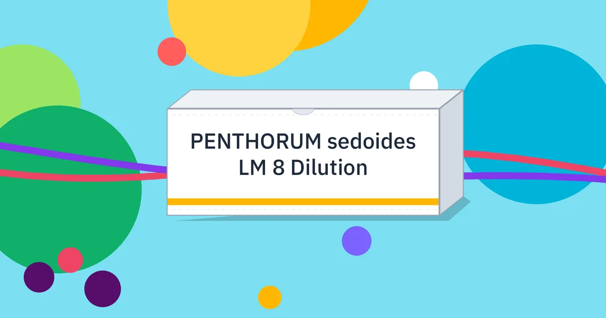 Symbolbild: Packung mit der Aufschrift PENTHORUM sedoides LM 8 Dilution (PZN 13634597) – Verfügbarkeit und Bezug in Apotheken in Frankfurt am Main