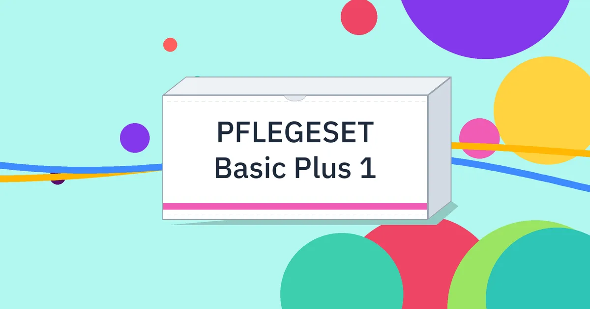 Symbolbild: Packung mit der Aufschrift PFLEGESET Basic Plus 1 (PZN 11129180) – Verfügbarkeit und Bezug in Apotheken in Frankfurt am Main