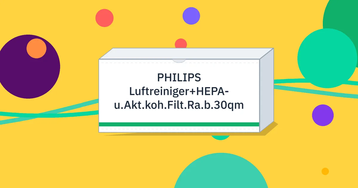 Symbolbild: Packung mit der Aufschrift PHILIPS Luftreiniger+HEPA-u.Akt.koh.Filt.Ra.b.30qm (PZN 11380684) – Verfügbarkeit und Bezug in Apotheken in Frankfurt am Main
