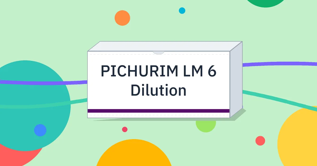 Symbolbild: Packung mit der Aufschrift PICHURIM LM 6 Dilution (PZN 13641031) – Verfügbarkeit und Bezug in Apotheken in Frankfurt am Main