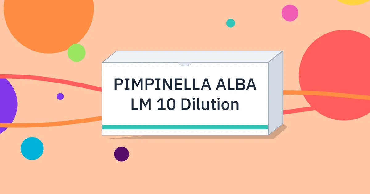Symbolbild: Packung mit der Aufschrift PIMPINELLA ALBA LM 10 Dilution (PZN 13643863) – Verfügbarkeit und Bezug in Apotheken in Frankfurt am Main