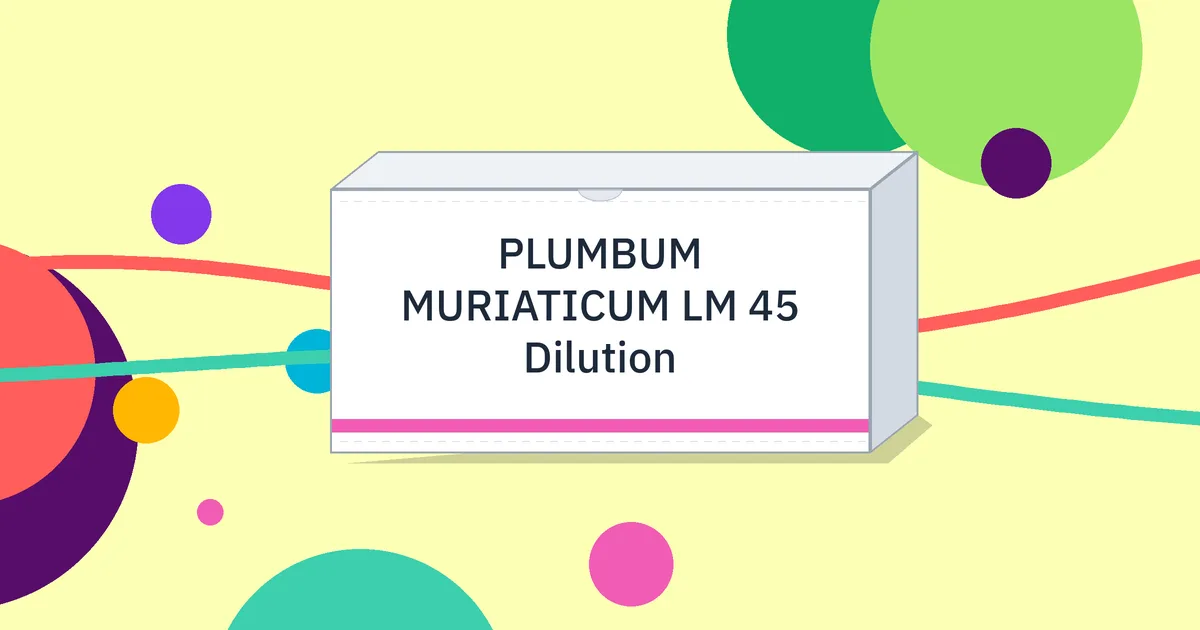 Symbolbild: Packung mit der Aufschrift PLUMBUM MURIATICUM LM 45 Dilution (PZN 13041839) – Verfügbarkeit und Bezug in Apotheken in Frankfurt am Main