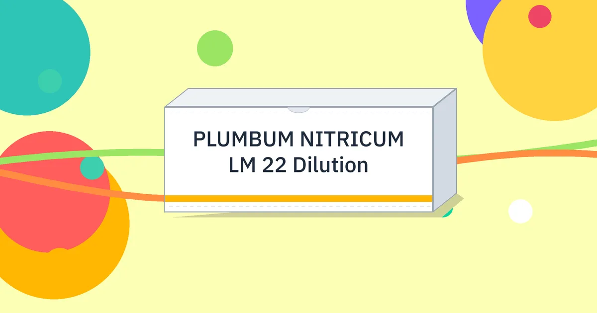 Symbolbild: Packung mit der Aufschrift PLUMBUM NITRICUM LM 22 Dilution (PZN 13042135) – Verfügbarkeit und Bezug in Apotheken in Frankfurt am Main