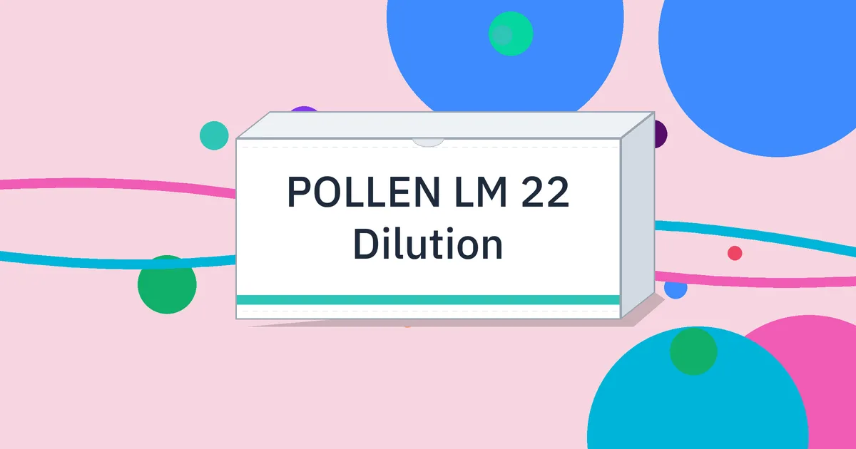 Symbolbild: Packung mit der Aufschrift POLLEN LM 22 Dilution (PZN 13043488) – Verfügbarkeit und Bezug in Apotheken in Frankfurt am Main