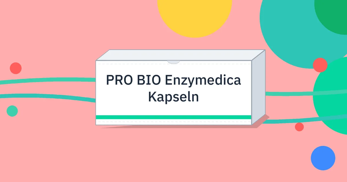 Symbolbild: Packung mit der Aufschrift PRO BIO Enzymedica Kapseln (PZN 16941207) – Verfügbarkeit und Bezug in Apotheken in Frankfurt am Main