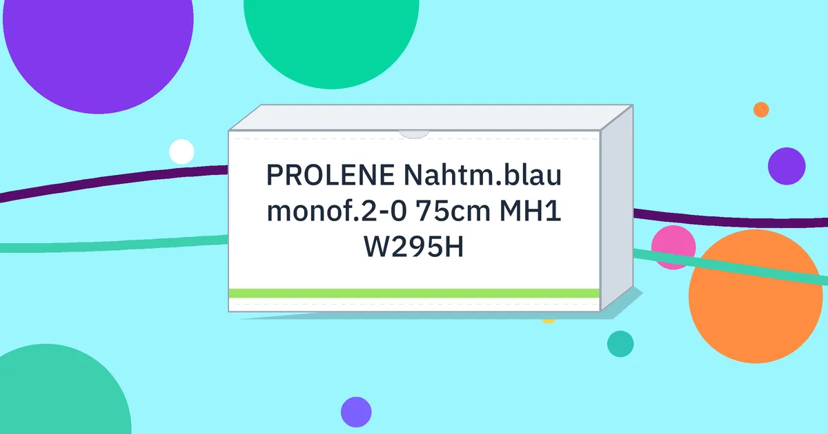 Symbolbild: Packung mit der Aufschrift PROLENE Nahtm.blau monof.2-0 75cm MH1 W295H (PZN 19202858) – Verfügbarkeit und Bezug in Apotheken in Frankfurt am Main