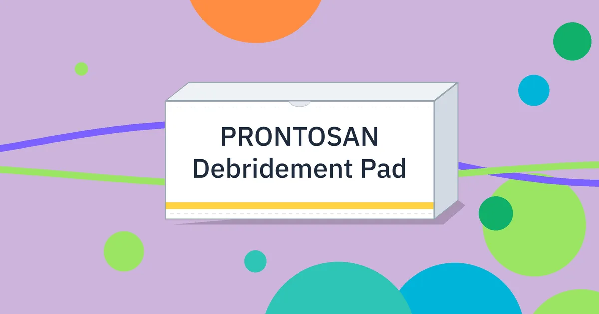 Symbolbild: Packung mit der Aufschrift PRONTOSAN Debridement Pad (PZN 12539862) – Verfügbarkeit und Bezug in Apotheken in Frankfurt am Main