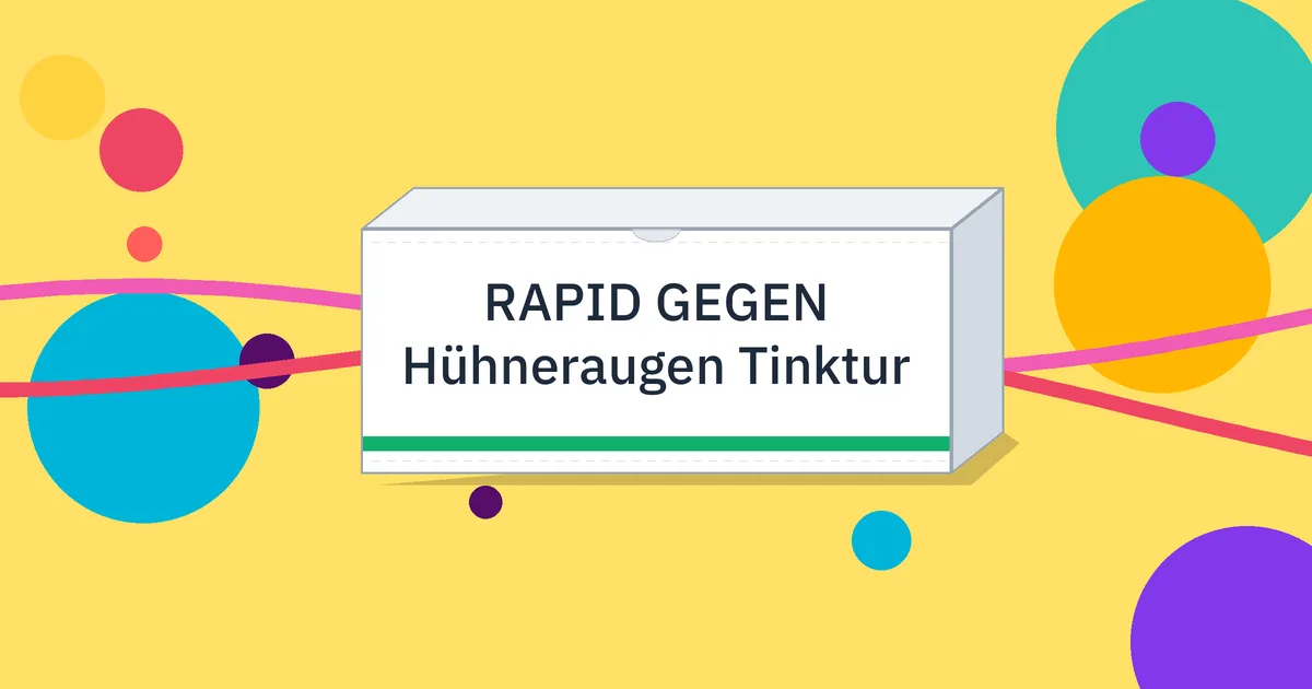 Symbolbild: Packung mit der Aufschrift RAPID GEGEN Hühneraugen Tinktur (PZN 16819937) – Verfügbarkeit und Bezug in Apotheken in Frankfurt am Main