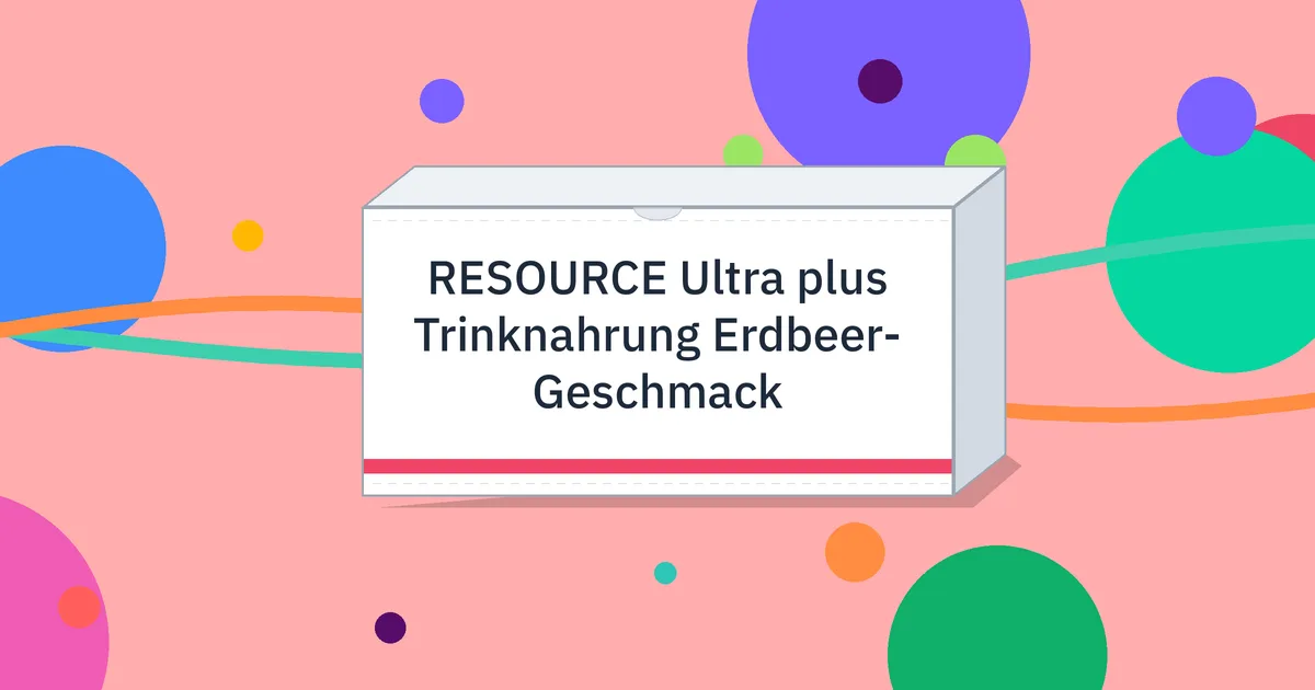 Symbolbild: Packung mit der Aufschrift RESOURCE Ultra plus Trinknahrung Erdbeer-Geschmack (PZN 20401617) – Verfügbarkeit und Bezug in Apotheken in Frankfurt am Main