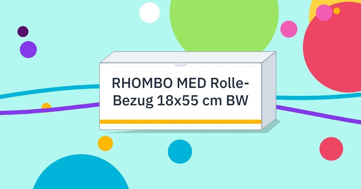 Symbolbild: Packung mit der Aufschrift RHOMBO MED Rolle-Bezug 18x55 cm BW (PZN 03948159) – Verfügbarkeit und Bezug in Apotheken in Frankfurt am Main