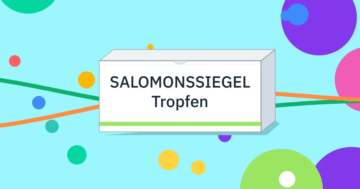 Symbolbild: Packung mit der Aufschrift SALOMONSSIEGEL Tropfen (PZN 20183988) – Verfügbarkeit und Bezug in Apotheken in Frankfurt am Main