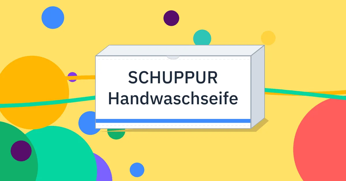 Symbolbild: Packung mit der Aufschrift SCHUPPUR Handwaschseife (PZN 09285056) – Verfügbarkeit und Bezug in Apotheken in Frankfurt am Main