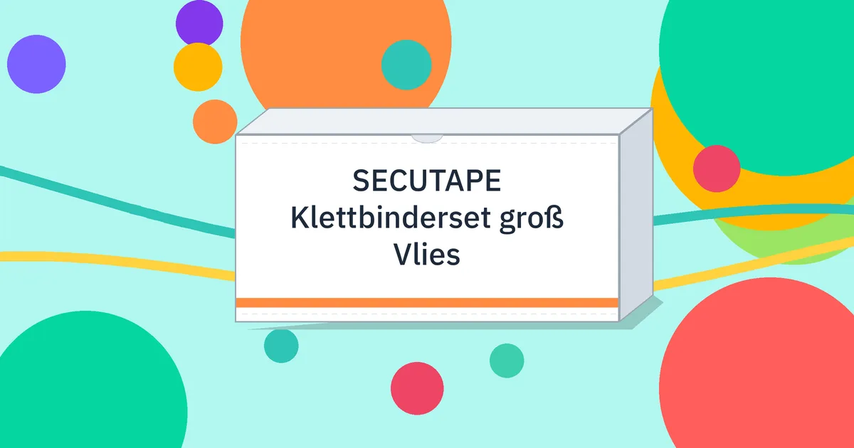 Symbolbild: Packung mit der Aufschrift SECUTAPE Klettbinderset groß Vlies (PZN 10322992) – Verfügbarkeit und Bezug in Apotheken in Frankfurt am Main