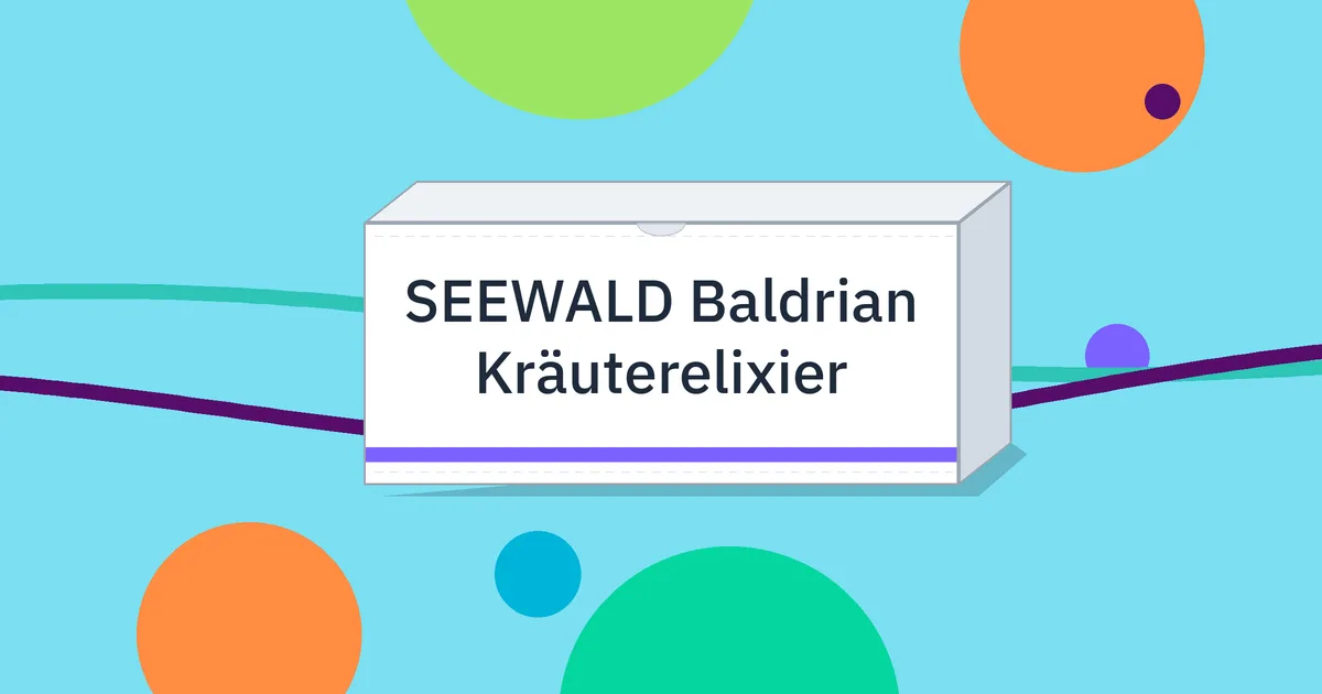 Symbolbild: Packung mit der Aufschrift SEEWALD Baldrian Kräuterelixier (PZN 19545328) – Verfügbarkeit und Bezug in Apotheken in Frankfurt am Main