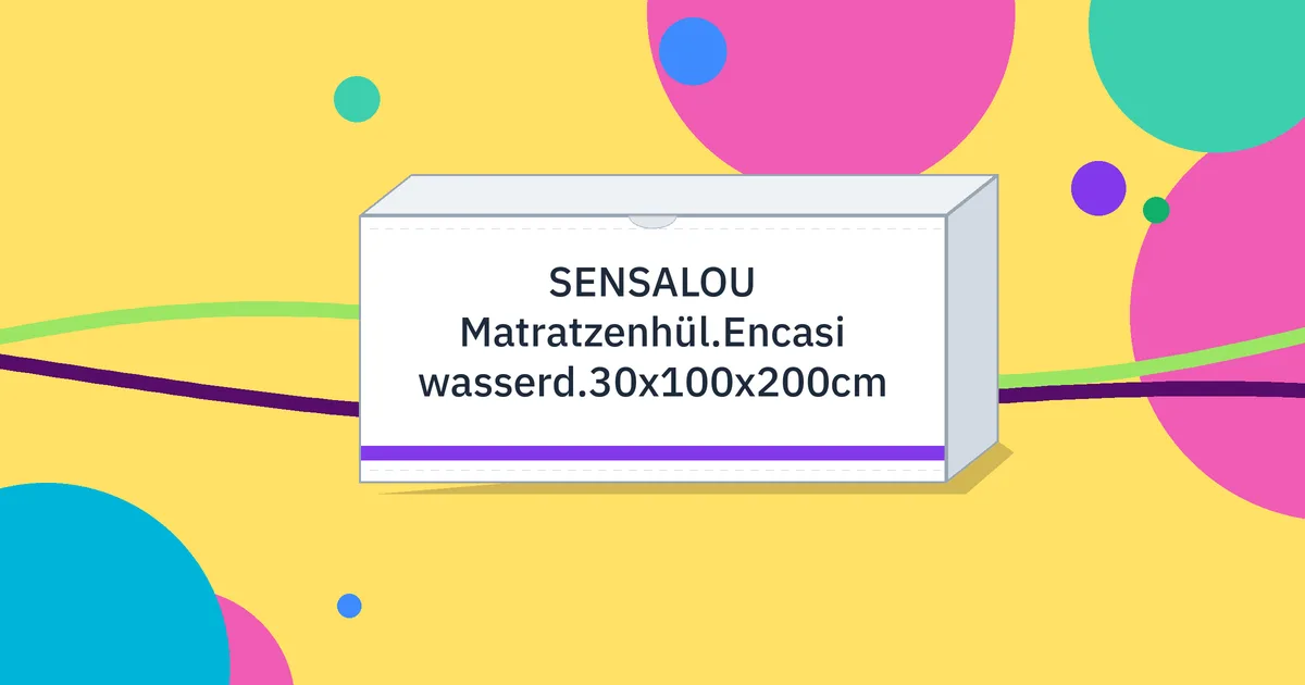 Symbolbild: Packung mit der Aufschrift SENSALOU Matratzenhül.Encasi wasserd.30x100x200cm (PZN 18302612) – Verfügbarkeit und Bezug in Apotheken in Frankfurt am Main