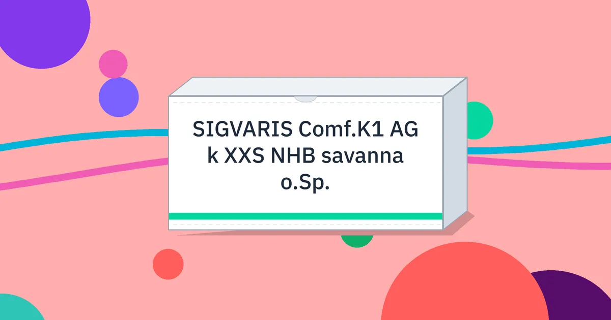 Symbolbild: Packung mit der Aufschrift SIGVARIS Comf.K1 AG k XXS NHB savanna o.Sp. (PZN 17098581) – Verfügbarkeit und Bezug in Apotheken in Frankfurt am Main