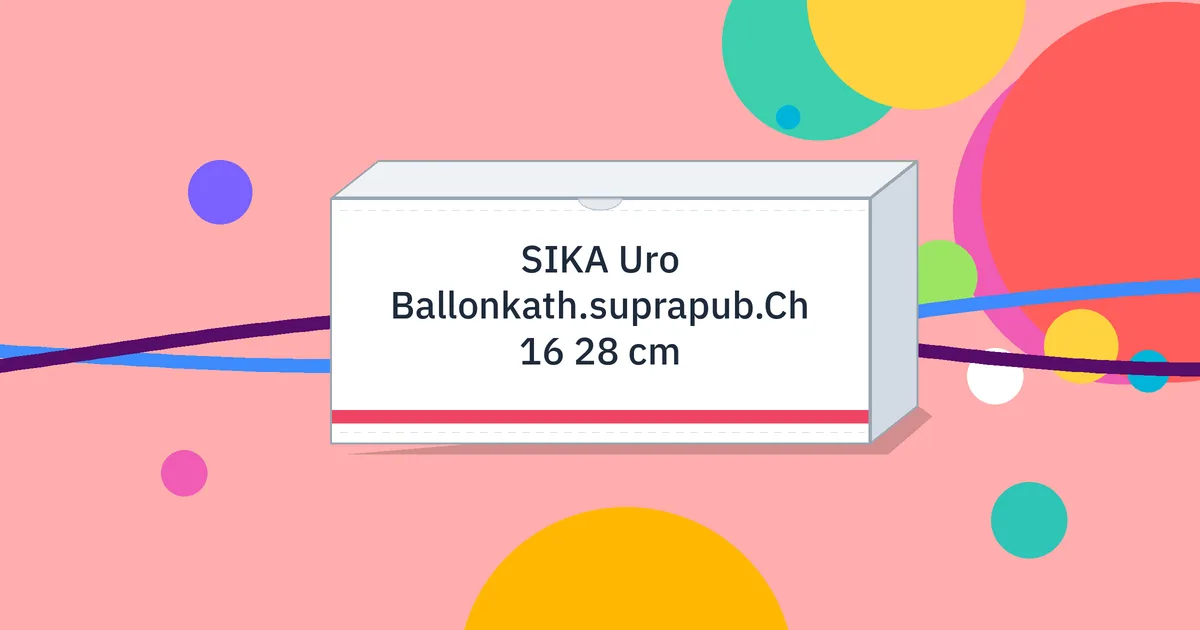 Symbolbild: Packung mit der Aufschrift SIKA Uro Ballonkath.suprapub.Ch 16 28 cm (PZN 03404910) – Verfügbarkeit und Bezug in Apotheken in Frankfurt am Main