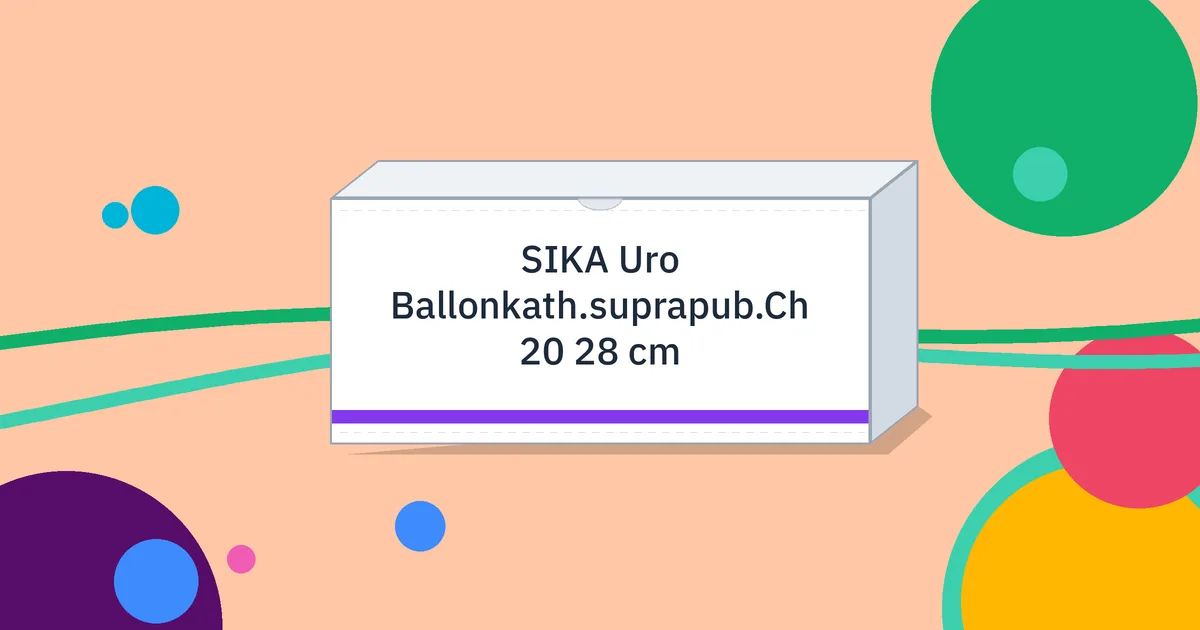 Symbolbild: Packung mit der Aufschrift SIKA Uro Ballonkath.suprapub.Ch 20 28 cm (PZN 03405401) – Verfügbarkeit und Bezug in Apotheken in Frankfurt am Main