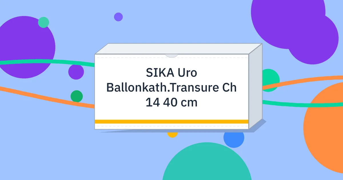 Symbolbild: Packung mit der Aufschrift SIKA Uro Ballonkath.Transure Ch 14 40 cm (PZN 03407179) – Verfügbarkeit und Bezug in Apotheken in Frankfurt am Main