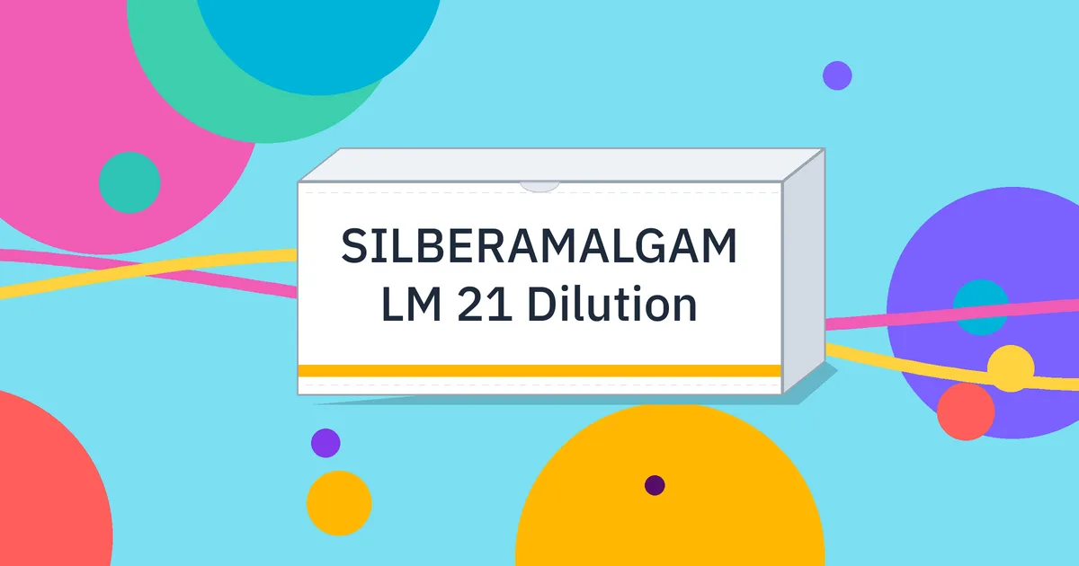 Symbolbild: Packung mit der Aufschrift SILBERAMALGAM LM 21 Dilution (PZN 13189387) – Verfügbarkeit und Bezug in Apotheken in Frankfurt am Main
