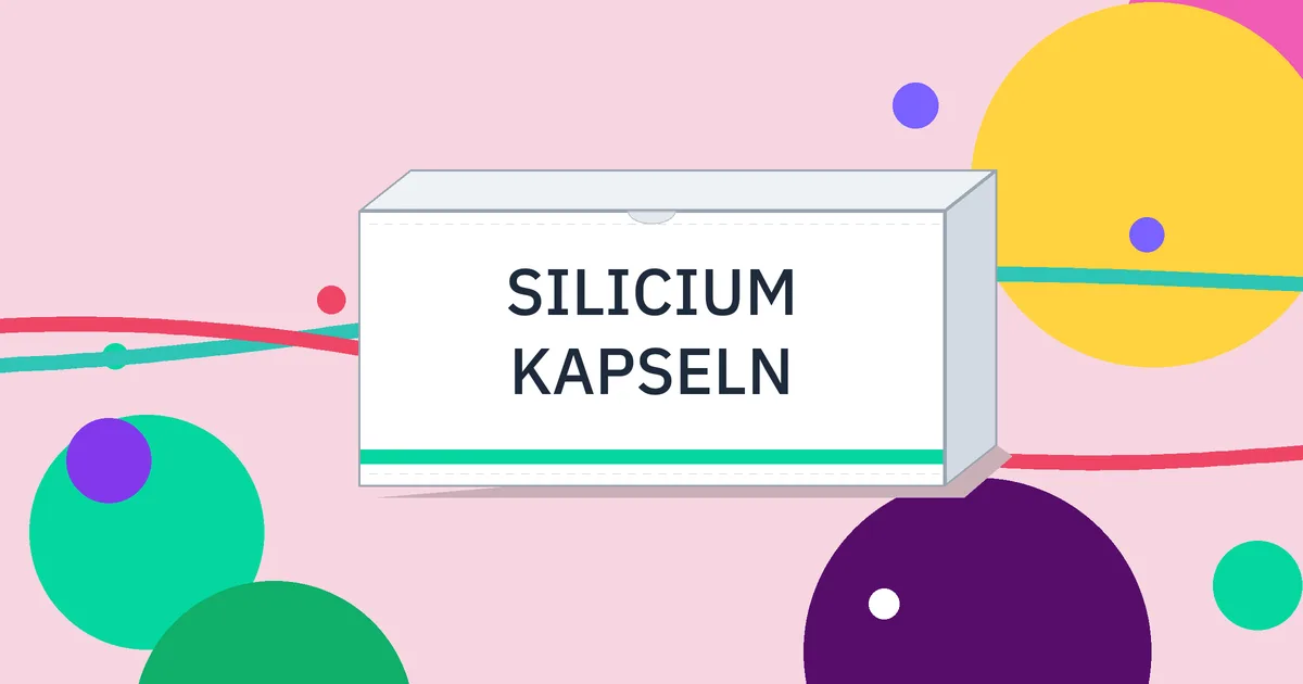 Symbolbild: Packung mit der Aufschrift SILICIUM KAPSELN (PZN 09894424) – Verfügbarkeit und Bezug in Apotheken in Frankfurt am Main