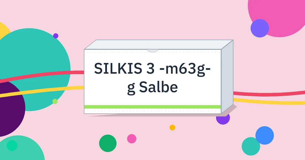 Symbolbild: Packung mit der Aufschrift SILKIS 3 -m63g-g Salbe (PZN 04152095) – Verfügbarkeit und Bezug in Apotheken in Frankfurt am Main