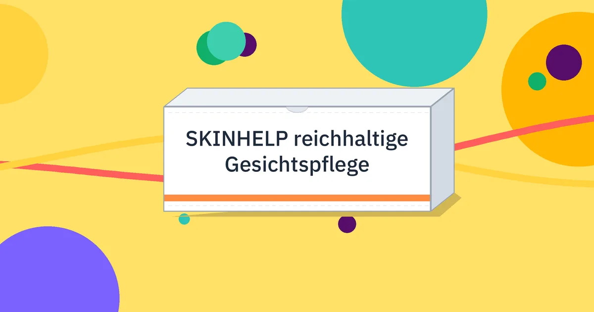 Symbolbild: Packung mit der Aufschrift SKINHELP reichhaltige Gesichtspflege (PZN 10101133) – Verfügbarkeit und Bezug in Apotheken in Frankfurt am Main