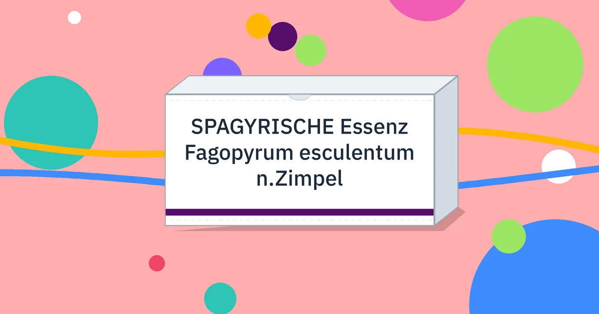 Symbolbild: Packung mit der Aufschrift SPAGYRISCHE Essenz Fagopyrum esculentum n.Zimpel (PZN 00916638) – Verfügbarkeit und Bezug in Apotheken in Frankfurt am Main