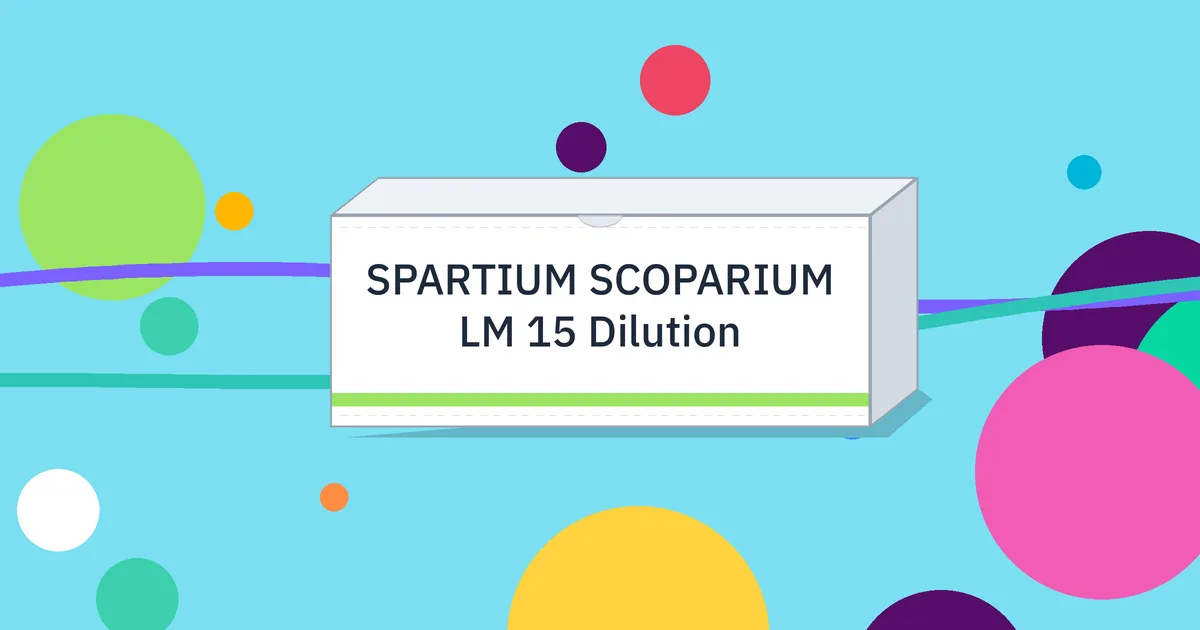 Symbolbild: Packung mit der Aufschrift SPARTIUM SCOPARIUM LM 15 Dilution (PZN 13194744) – Verfügbarkeit und Bezug in Apotheken in Frankfurt am Main