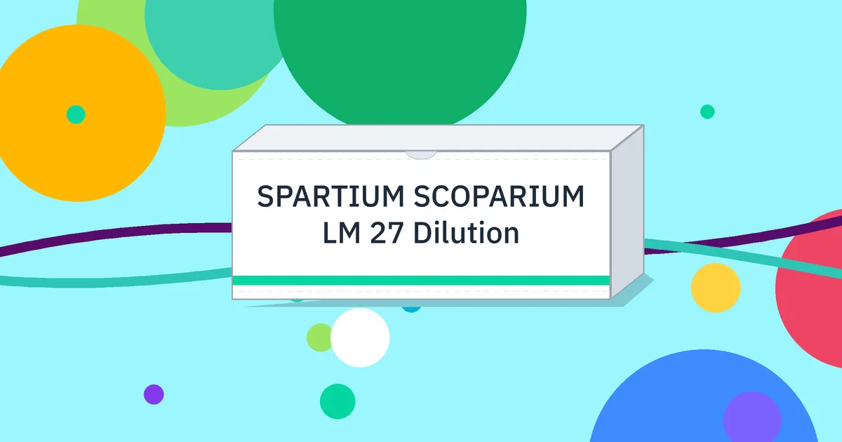 Symbolbild: Packung mit der Aufschrift SPARTIUM SCOPARIUM LM 27 Dilution (PZN 13194916) – Verfügbarkeit und Bezug in Apotheken in Frankfurt am Main